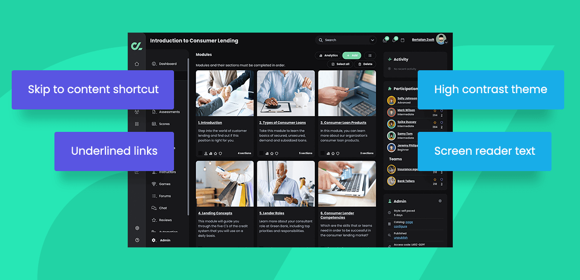 Top 6 LMS compliance features for building accessible elearning courses